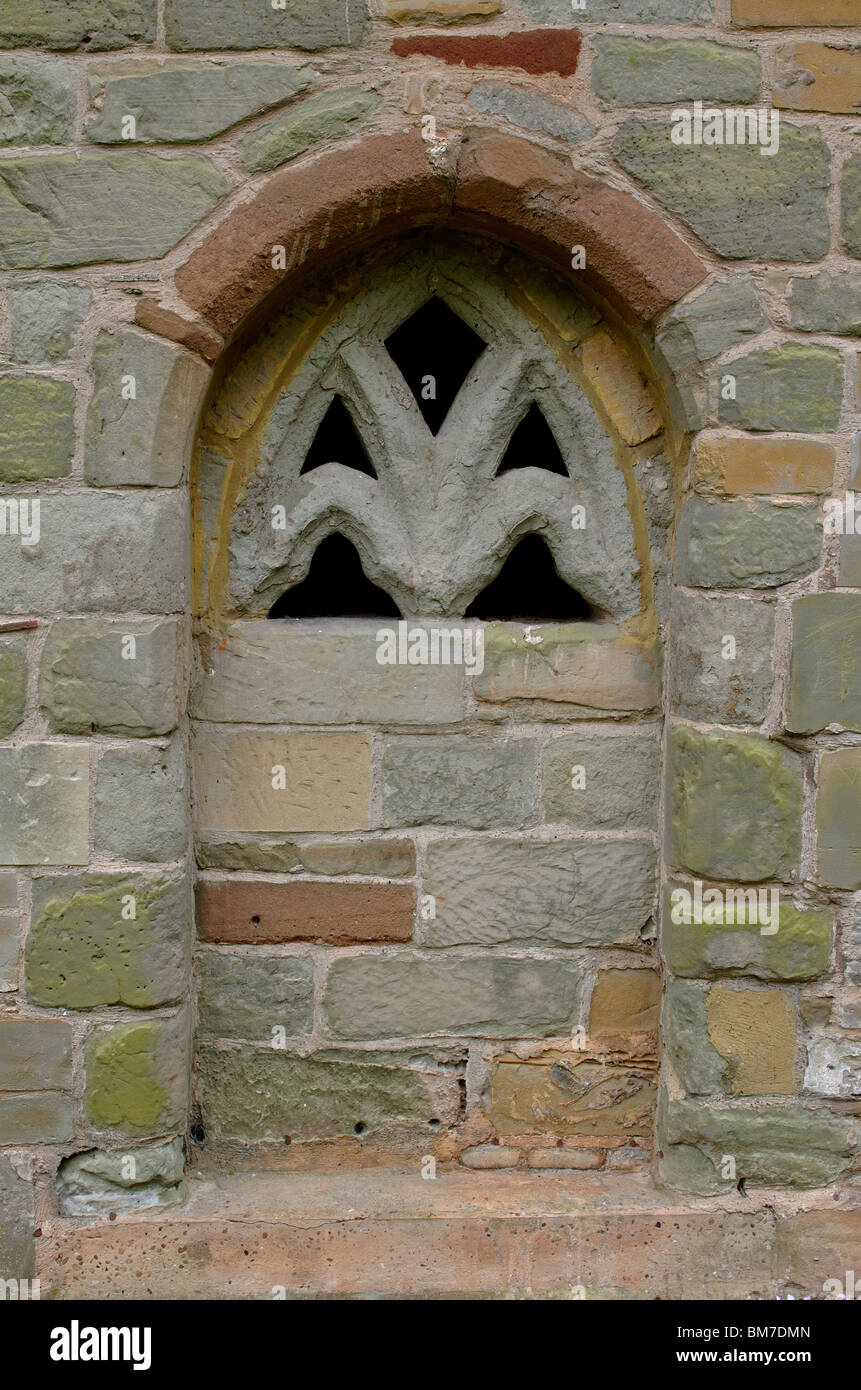 Blocked off window, St. John the Baptist Church, Baginton, Warwickshire ...