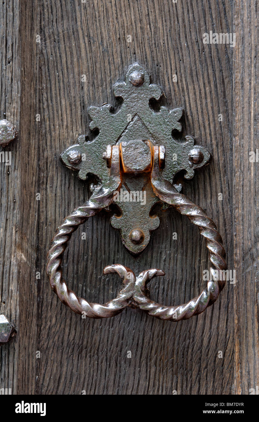 Door handle on St. John the Baptist Church, Baginton, Warwickshire ...