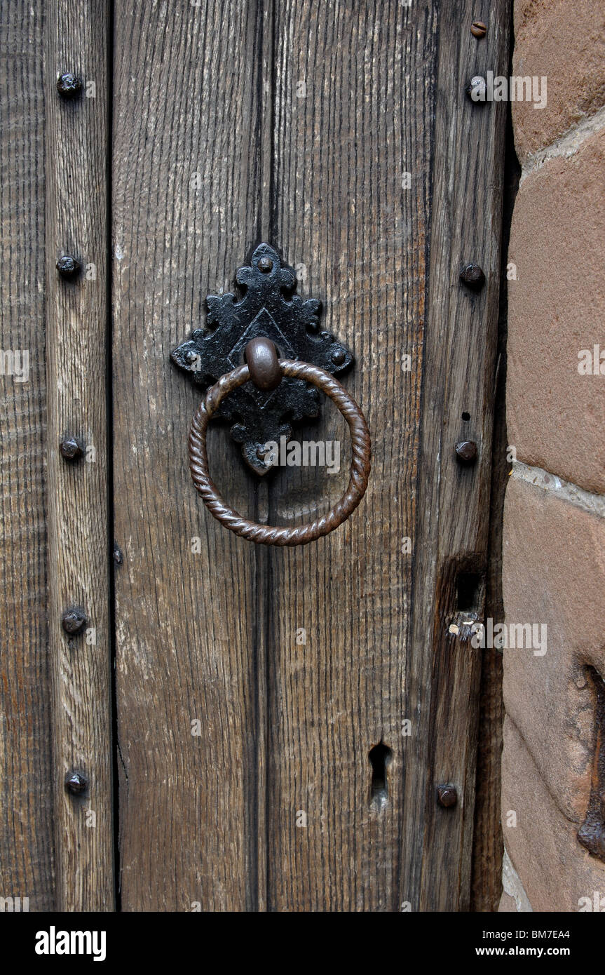 Detail of door, St. John the Baptist Church, Baginton, Warwickshire ...