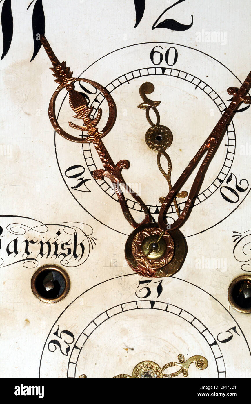 Antique Grandfather Clock depicting time Stock Photo - Alamy