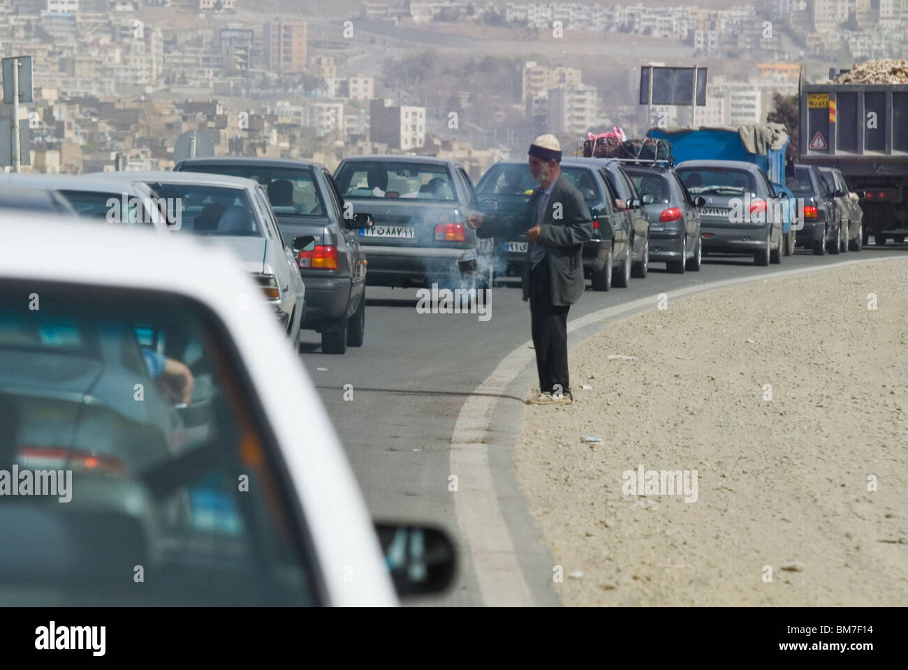 Iran: traffic jam in Teheran Stock Photo - Alamy