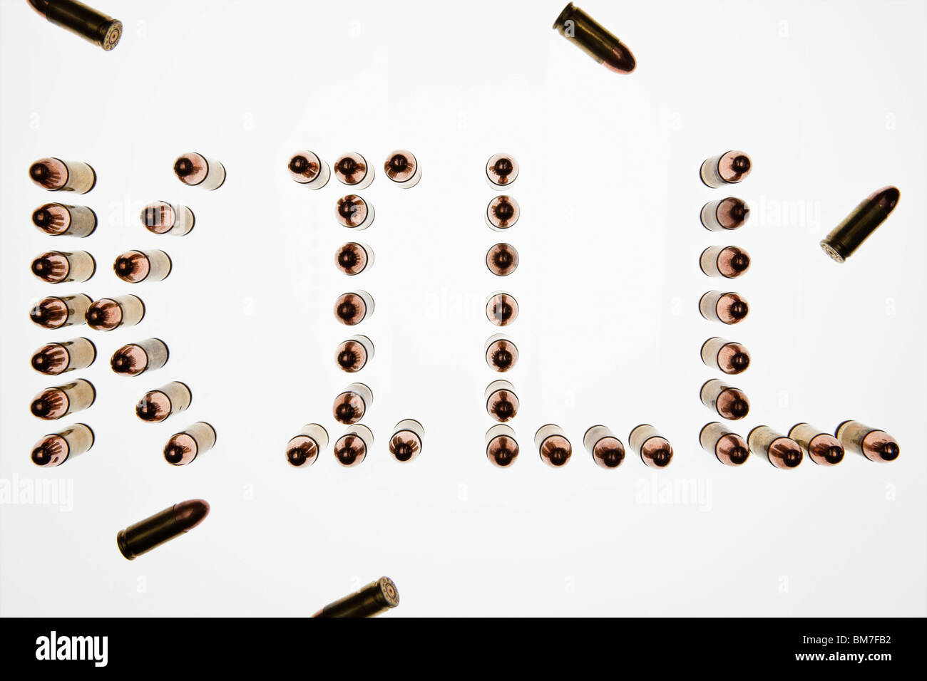 KILL Spelt Out In Bullets Stock Photo - Alamy