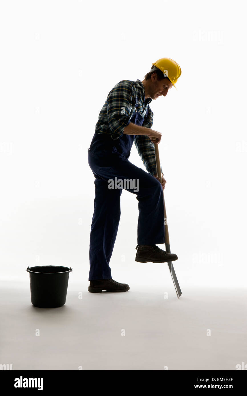 Construction worker with shovel hi-res stock photography and images - Alamy