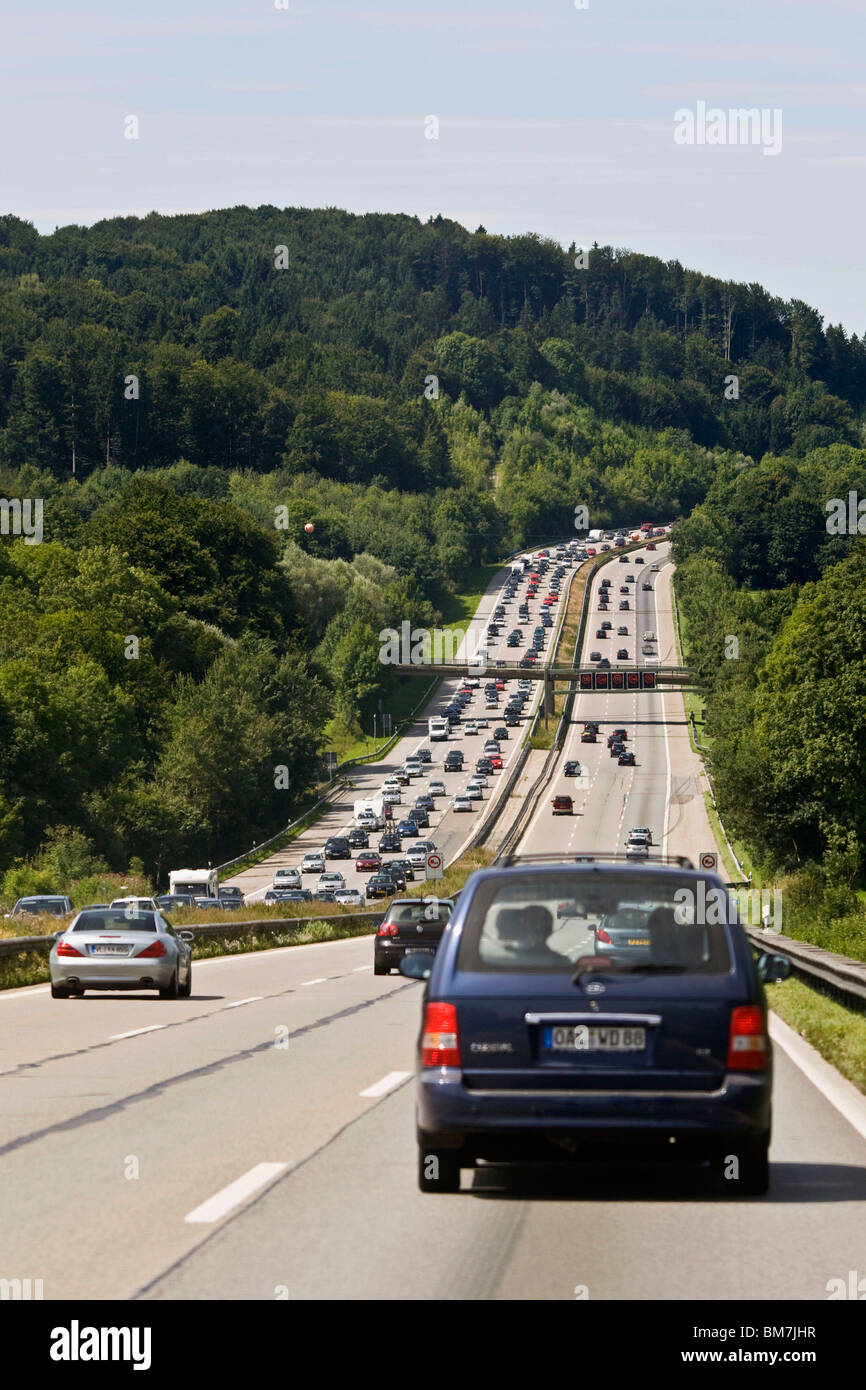 Germany: Motorway / highway in Bavaria Stock Photo - Alamy