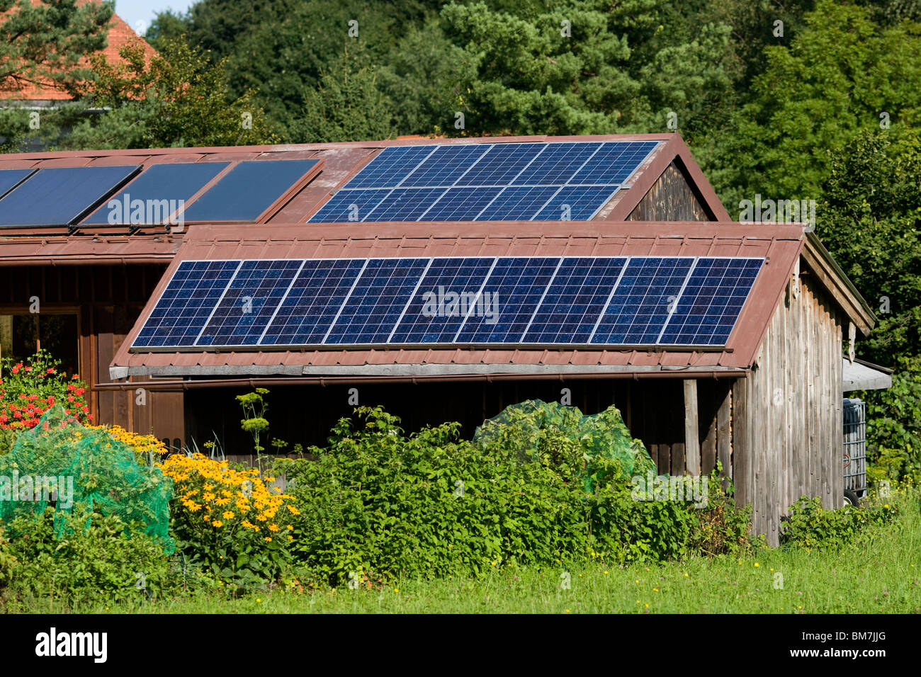 Germany: solar panels on a house Stock Photo - Alamy