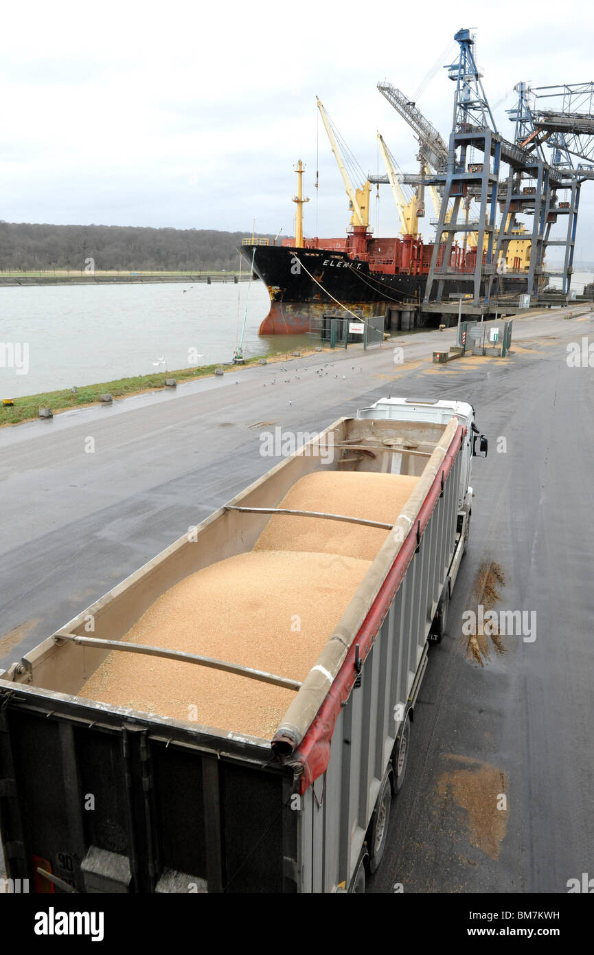 Grain port of Grand Couronne (76 Stock Photo - Alamy