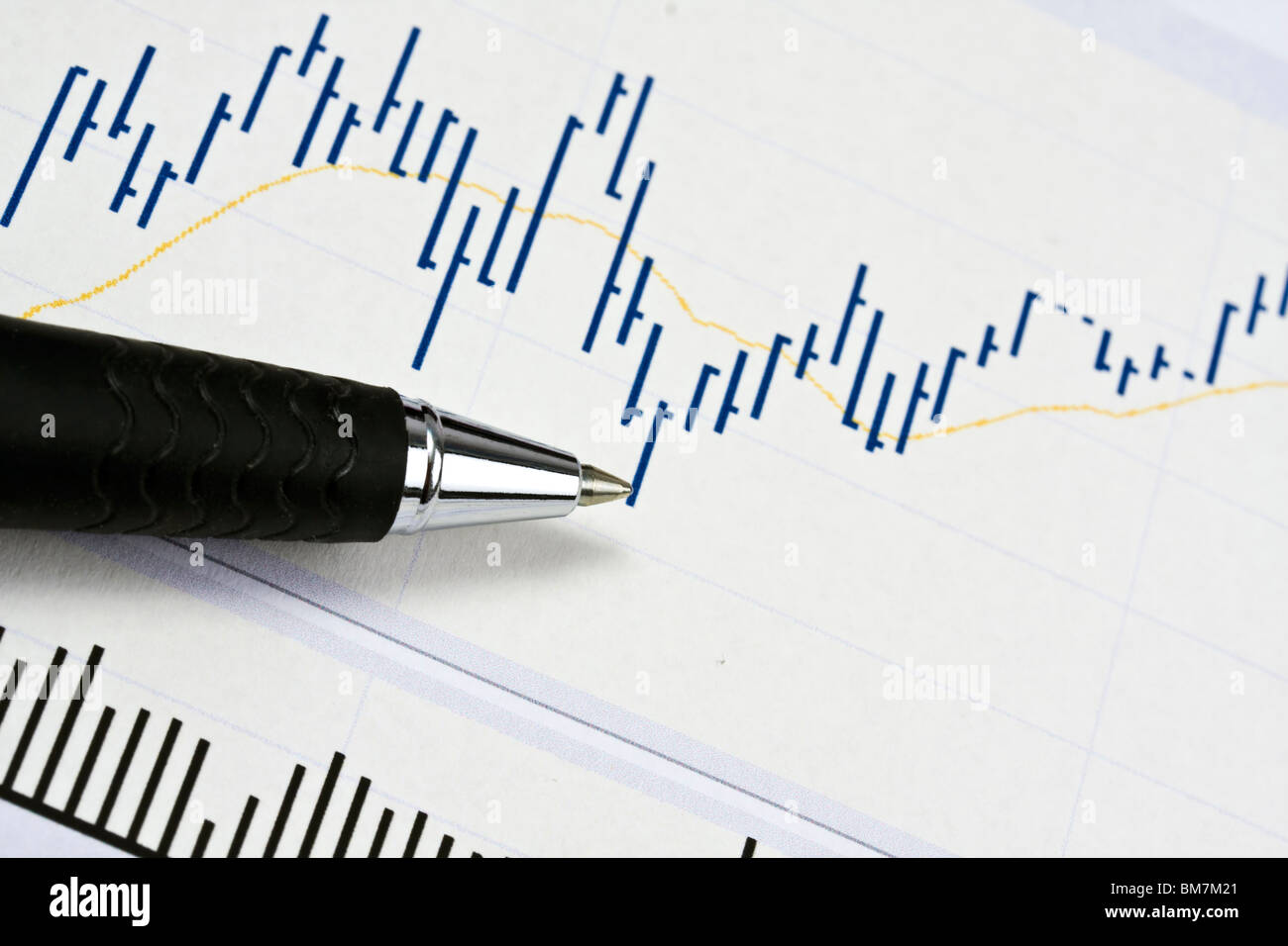 Analyzing the stock market Stock Photo - Alamy