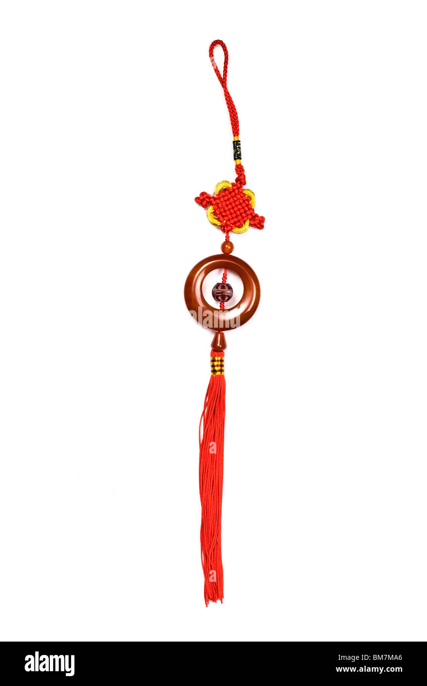 Chinese lucky pendant isolated on white background Stock Photo - Alamy