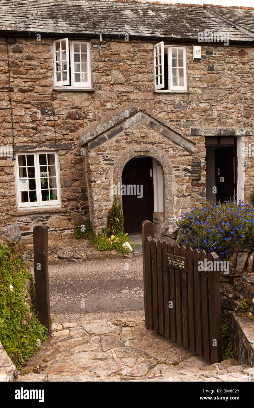 UK, England, Cornwall, Altarnun, Trewint, Charles Wesley’s cottage from ...