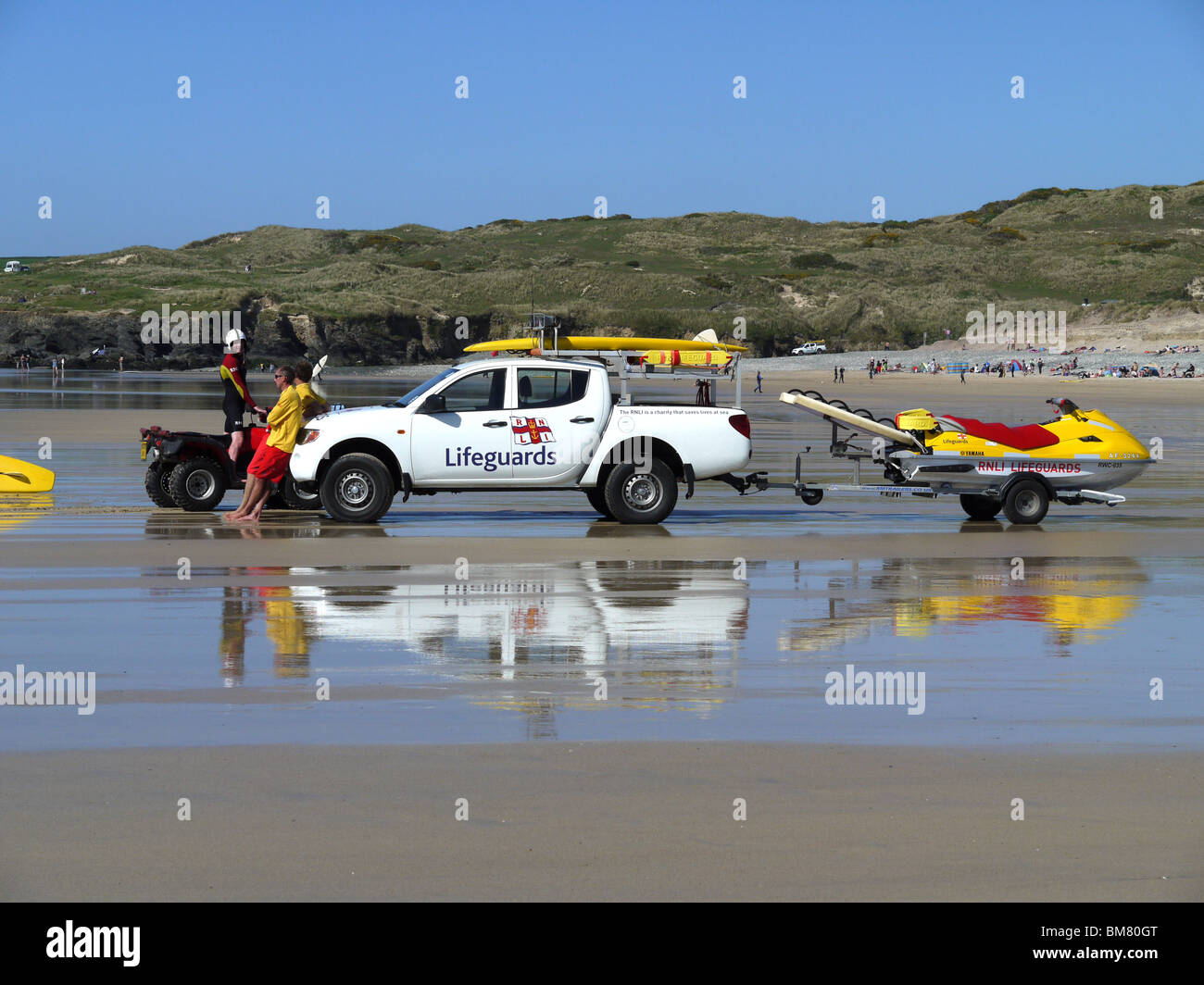 RNLI Lifeguards Cornwall UK Stock Photo - Alamy
