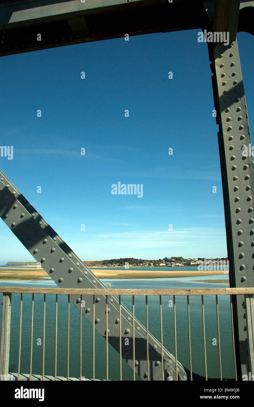 Padstow Cornwall UK Camel River Estuary Dennis Cove Bridge Rock Stock ...