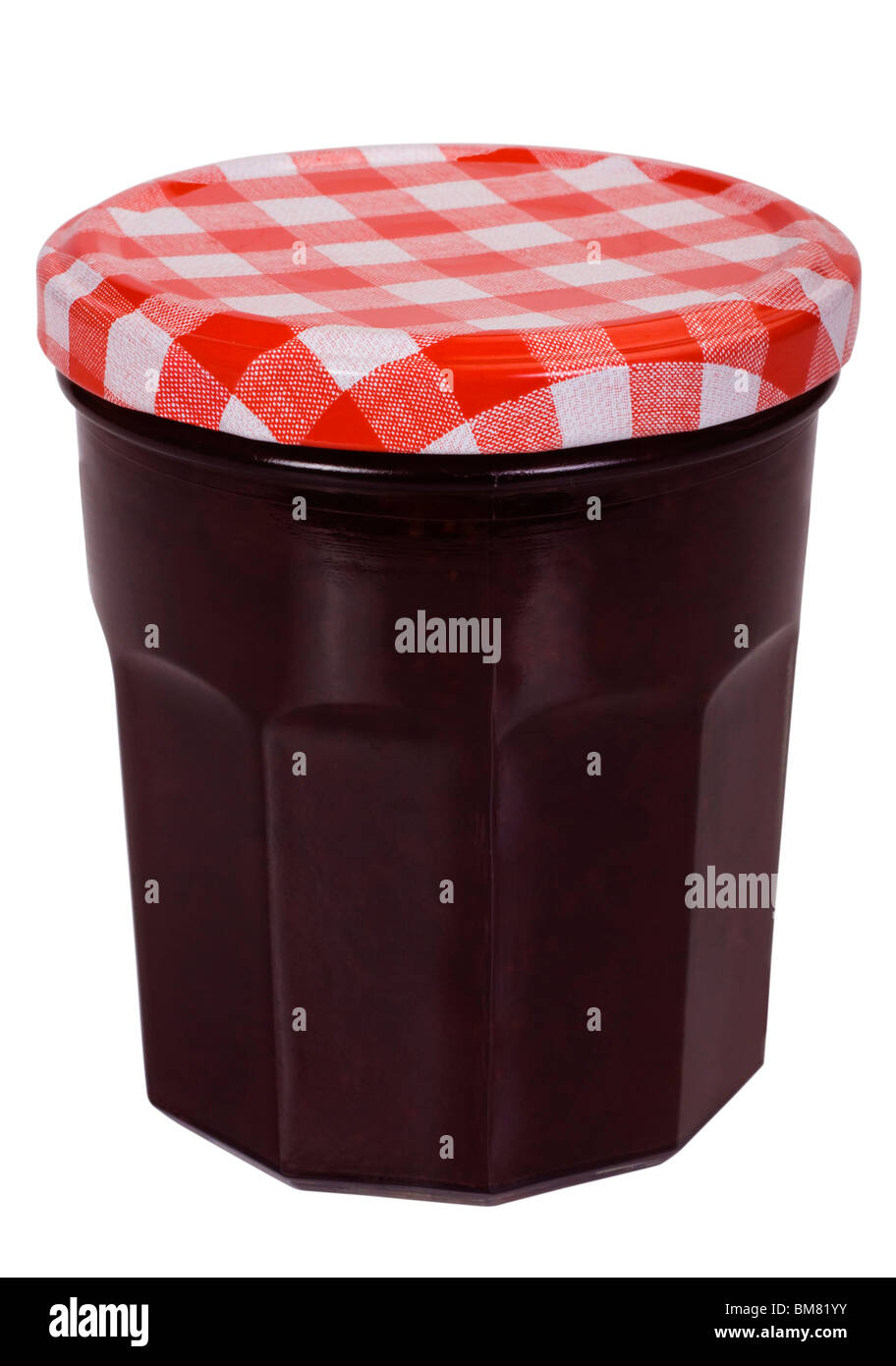 Close-up of a jar of strawberry jam Stock Photo - Alamy