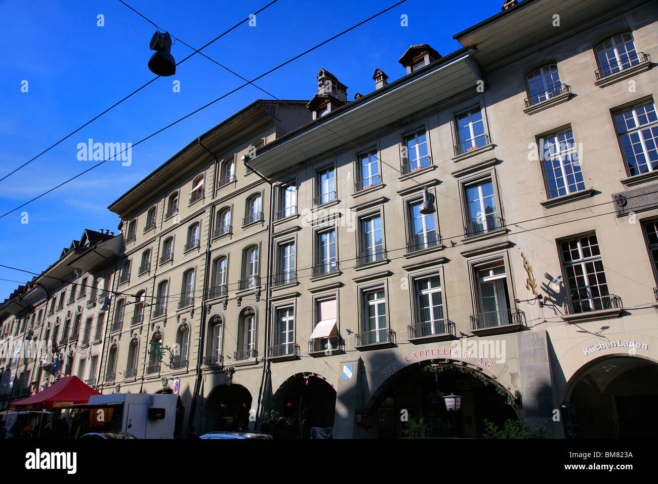 Historic Buildings on Kramgasse a UNESCO world heritage site in Bern ...