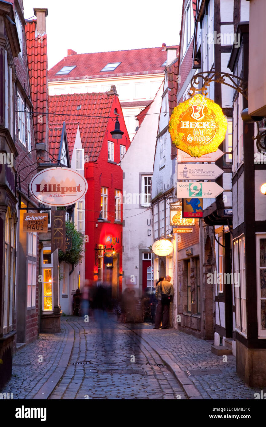 The Schnoor Neighbourhood in Bremen, Germany Stock Photo - Alamy