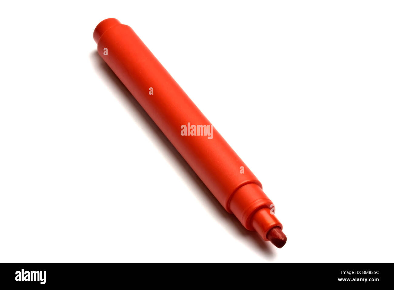 Red pen isolated on white background Stock Photo - Alamy