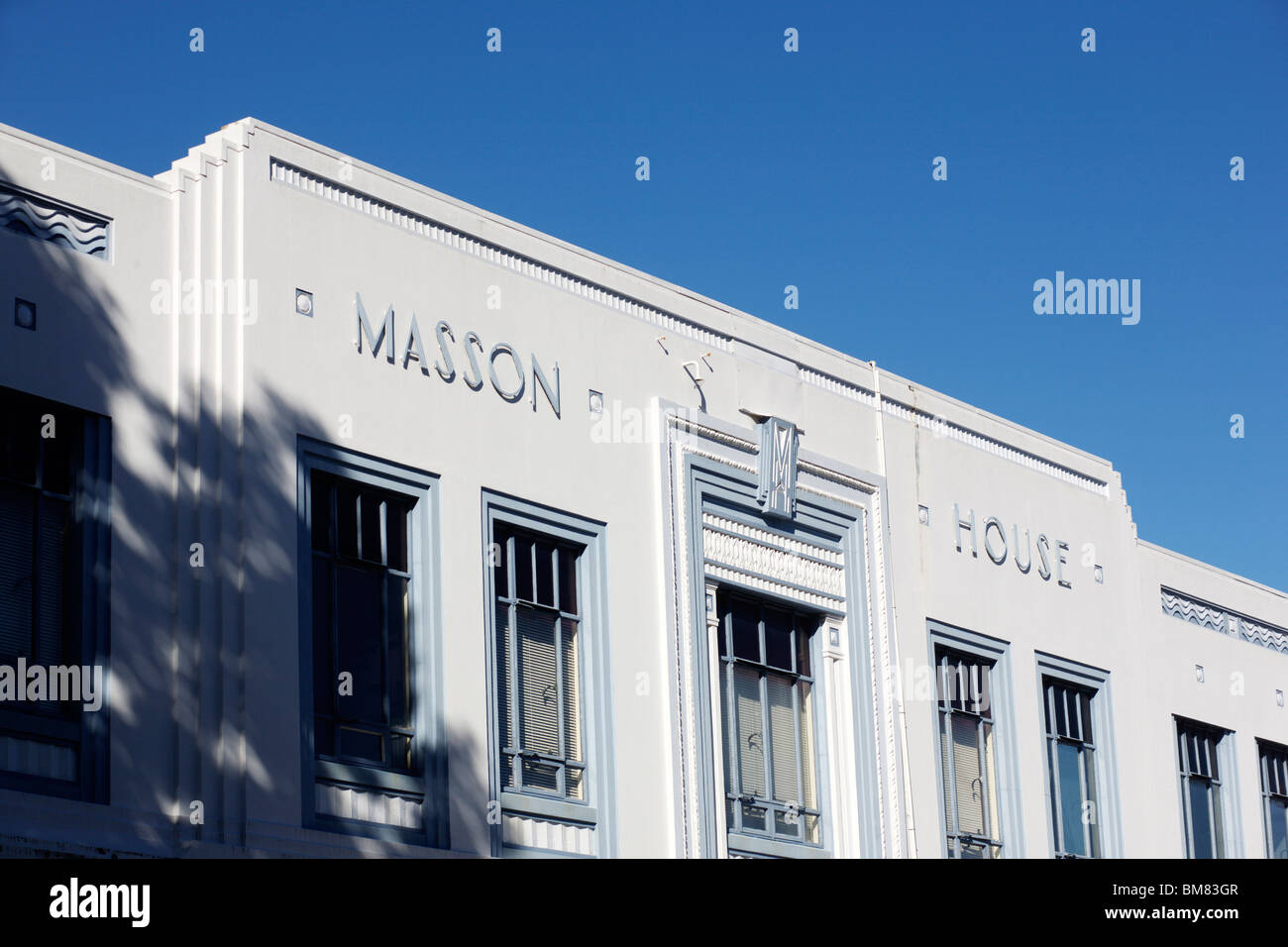 The Art Deco style Masson House building in Napier on the east coast of ...