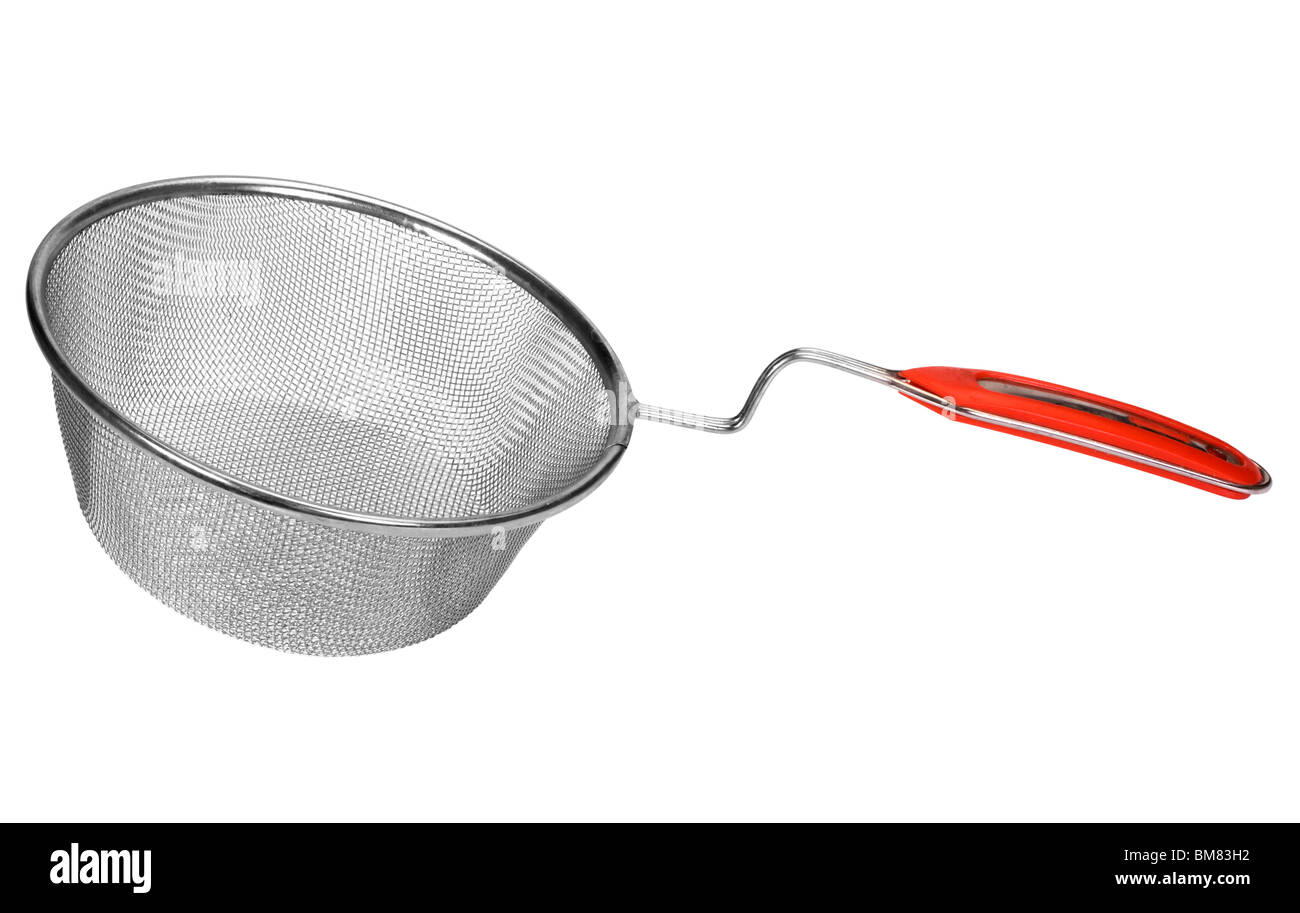 Close-up of a steel sieve Stock Photo - Alamy
