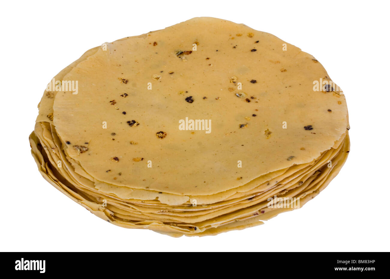 Close-up of raw pappadum Stock Photo - Alamy