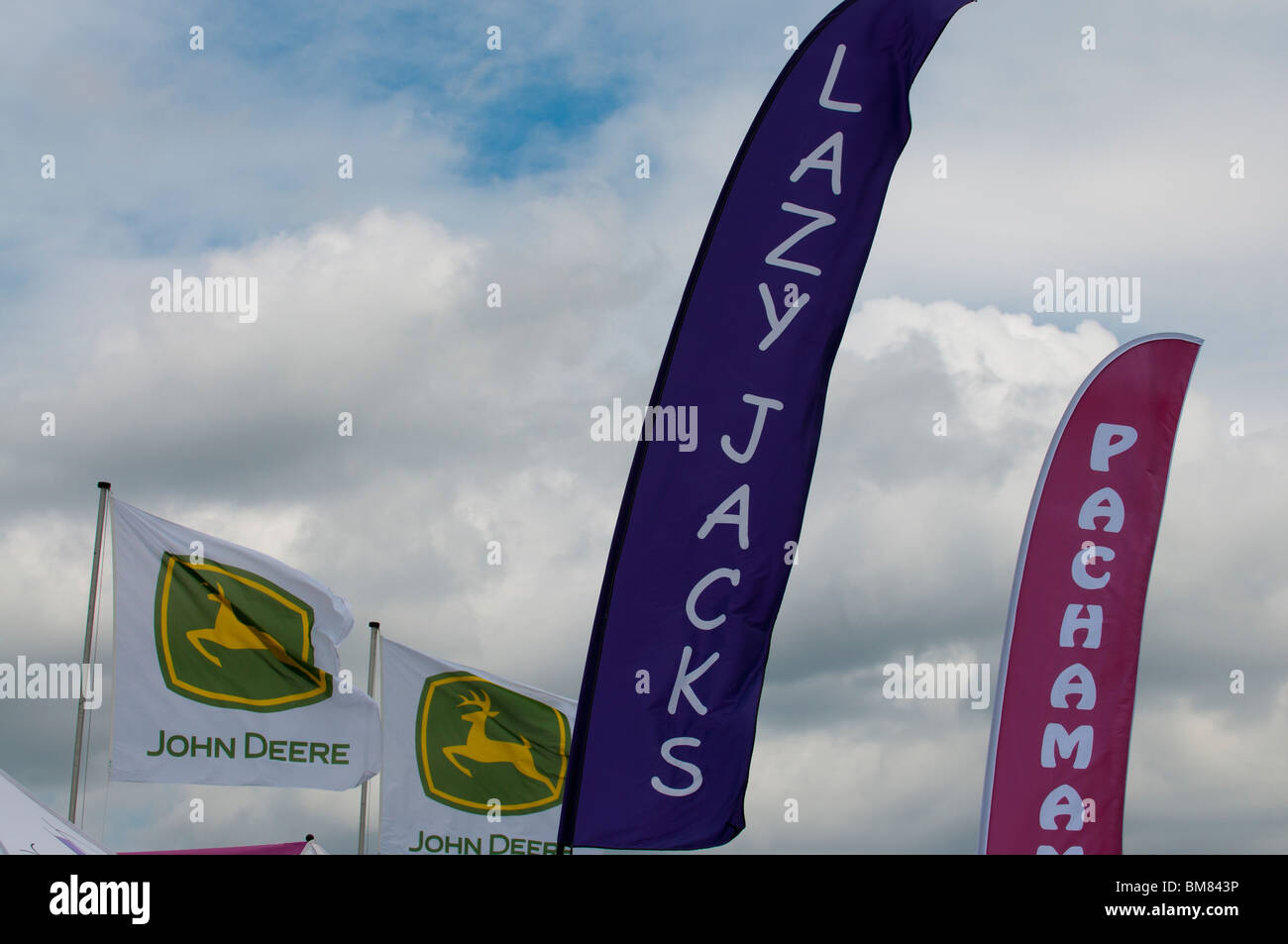 Dispaly banners blowing in the wind Stock Photo - Alamy