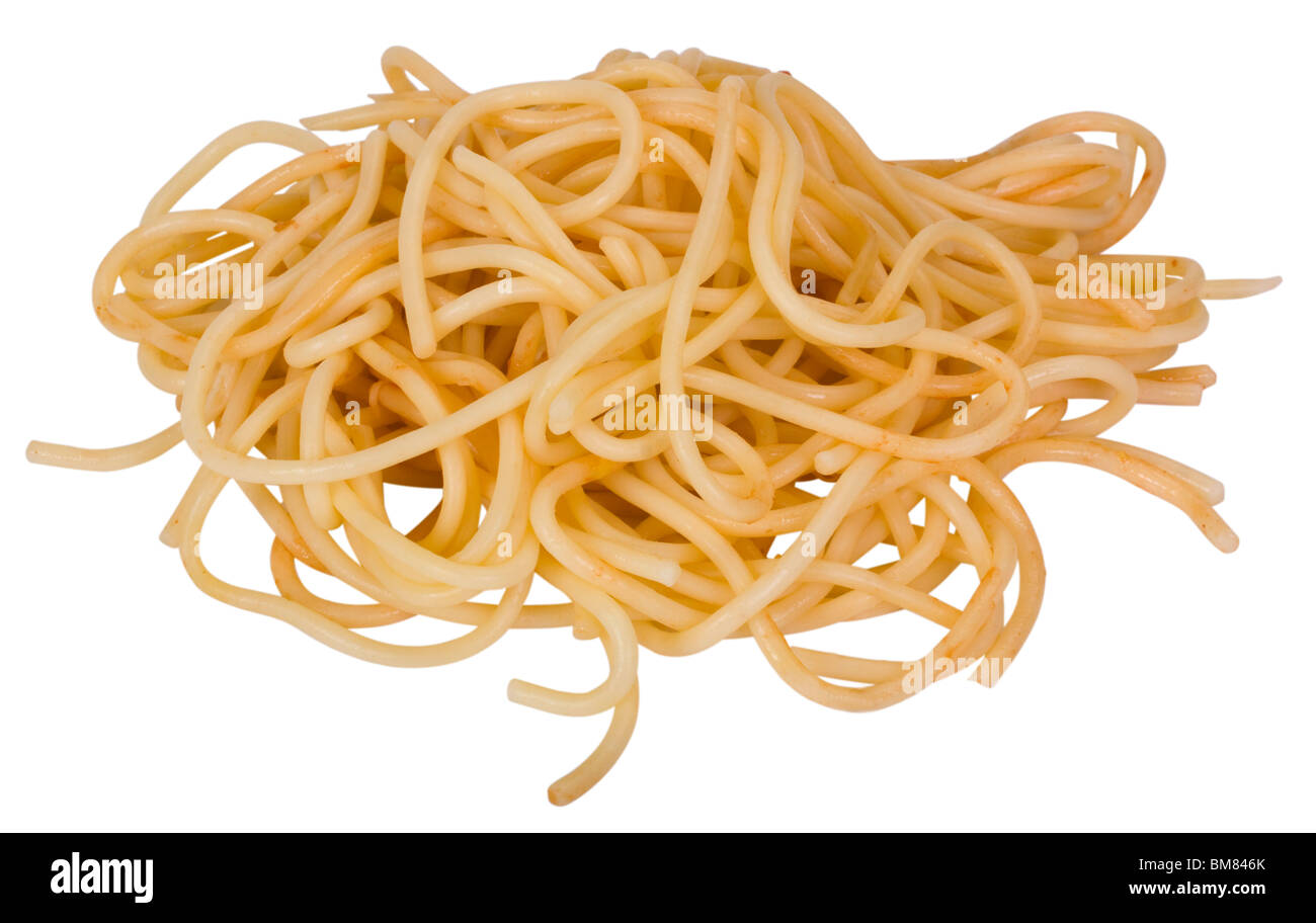 Close-up of cooked spaghetti Stock Photo - Alamy