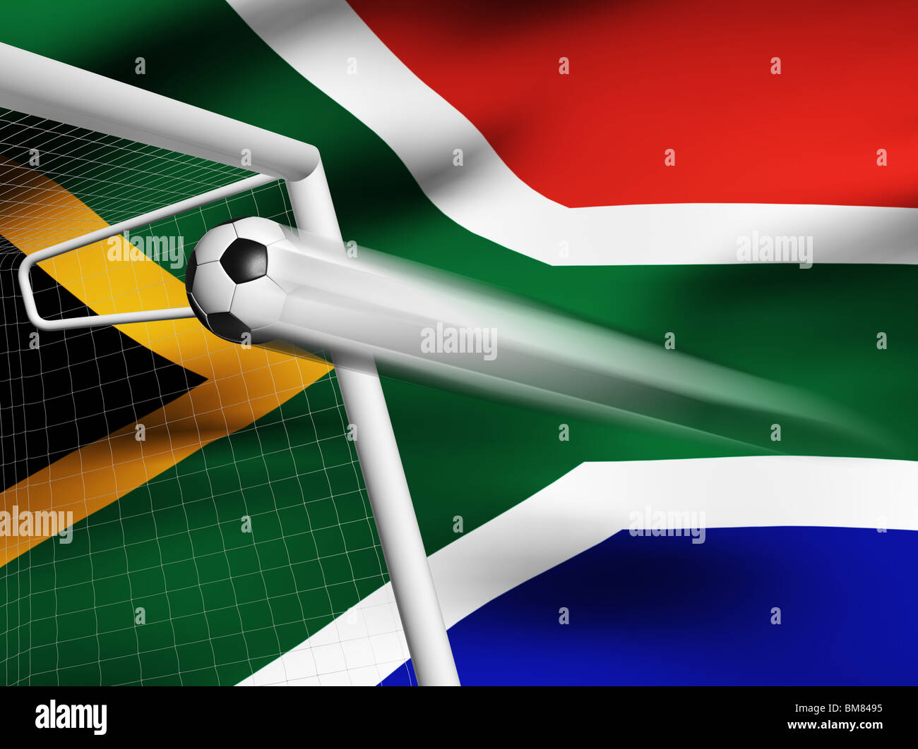 Football soccer ball flying over hi-res stock photography and images ...