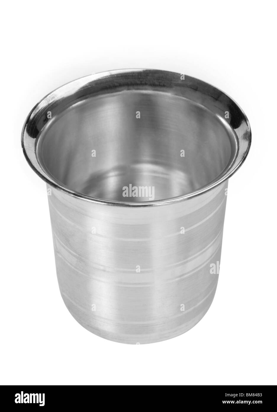 Shiny stainless steel container Black and White Stock Photos & Images ...