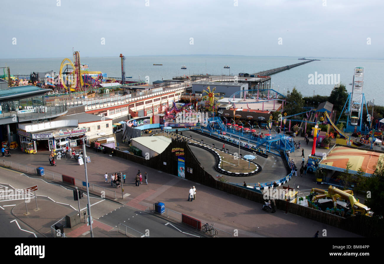 A view of southend funfair from a high point Stock Photo - Alamy