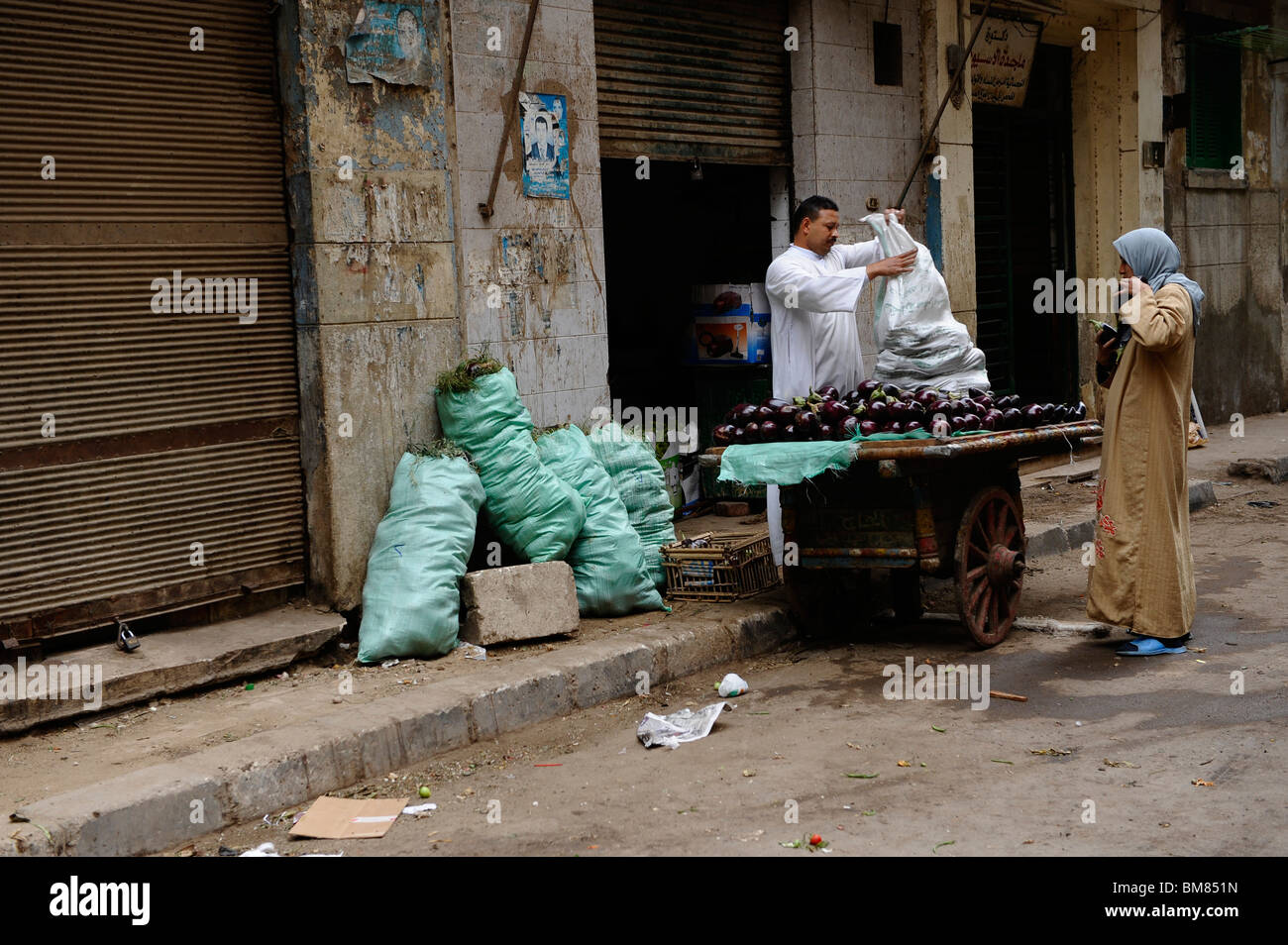 charcoal seller ,back streets of islamic cairo, cairo, egypt Stock ...
