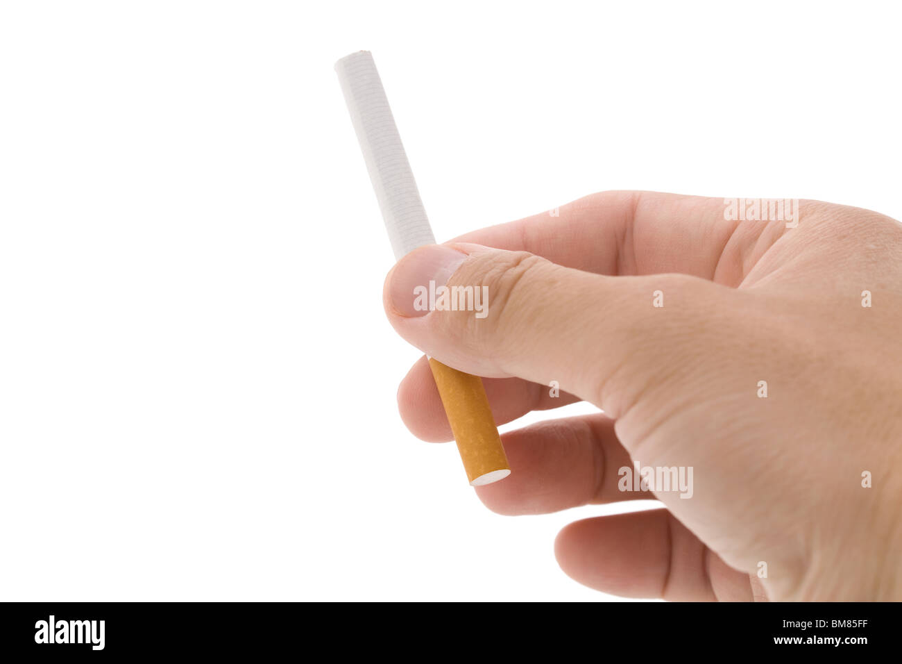 A Cigarette with white background Stock Photo - Alamy