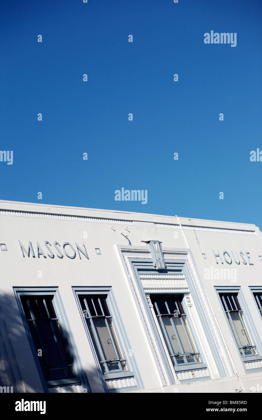 The Art Deco style Masson House building in Napier on the east coast of ...