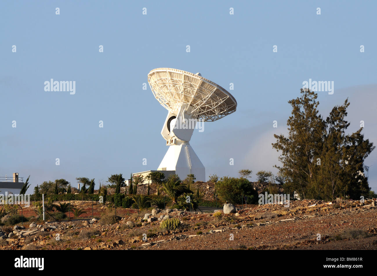 Communications satellite dish Stock Photo - Alamy