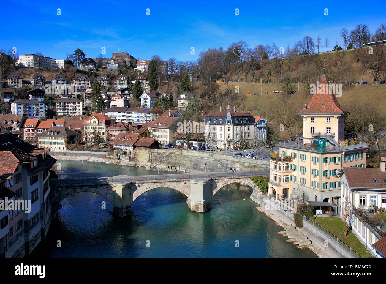 Bridge over the River Aare Bern capital city Oberland Switzerland Stock ...