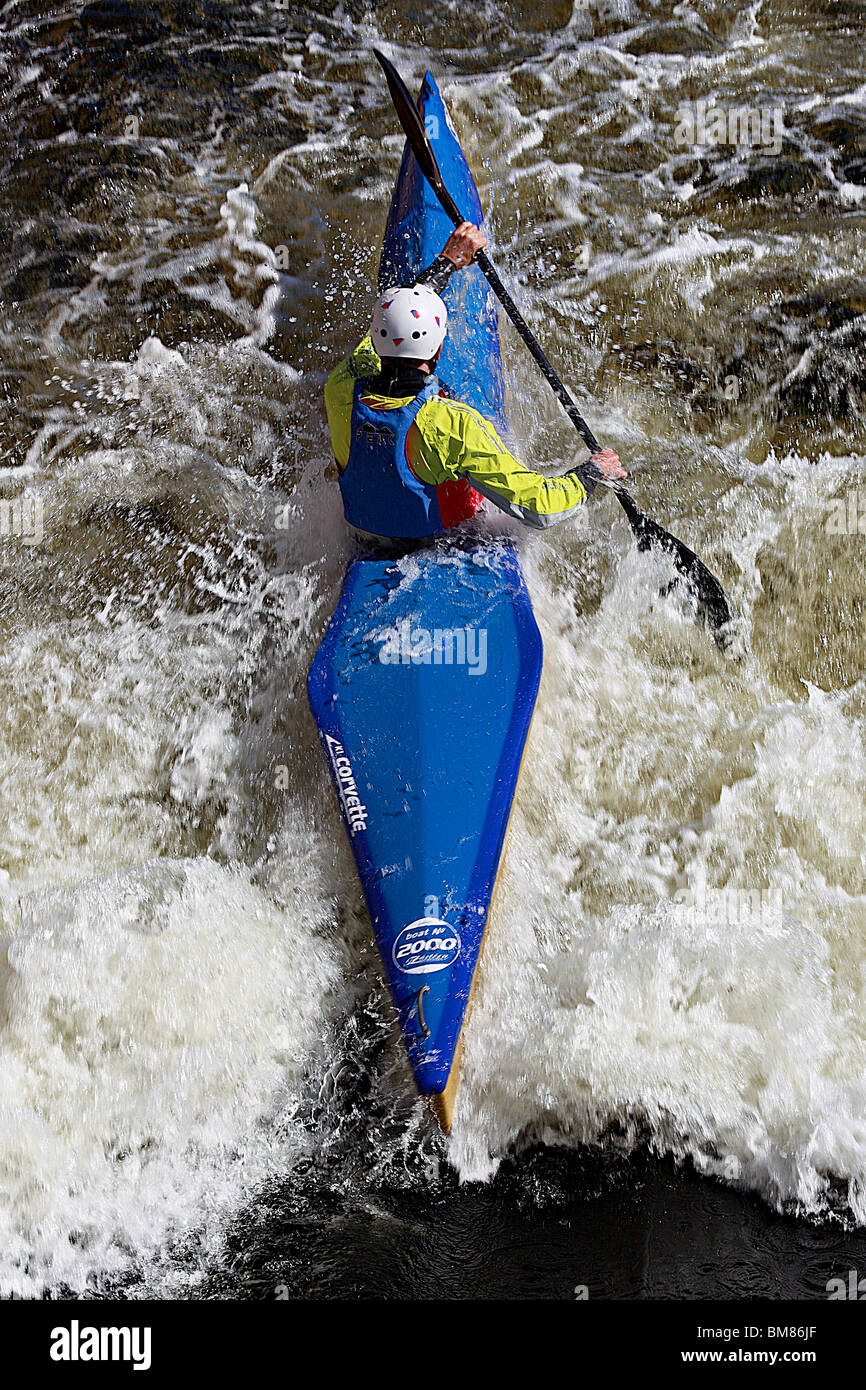 extreme white water slalom Stock Photo - Alamy