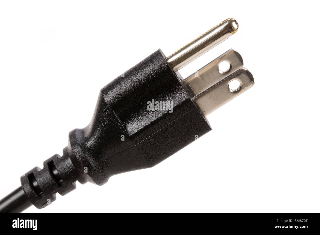Black Power Cord Plug close up shot Stock Photo - Alamy