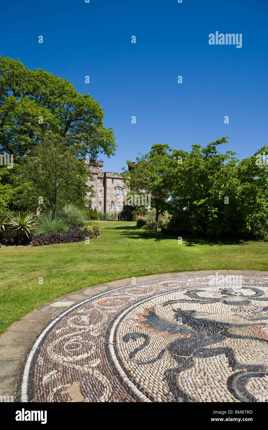 Cholmondeley Castle garden mosiacs, Turrets towers paths, and ...