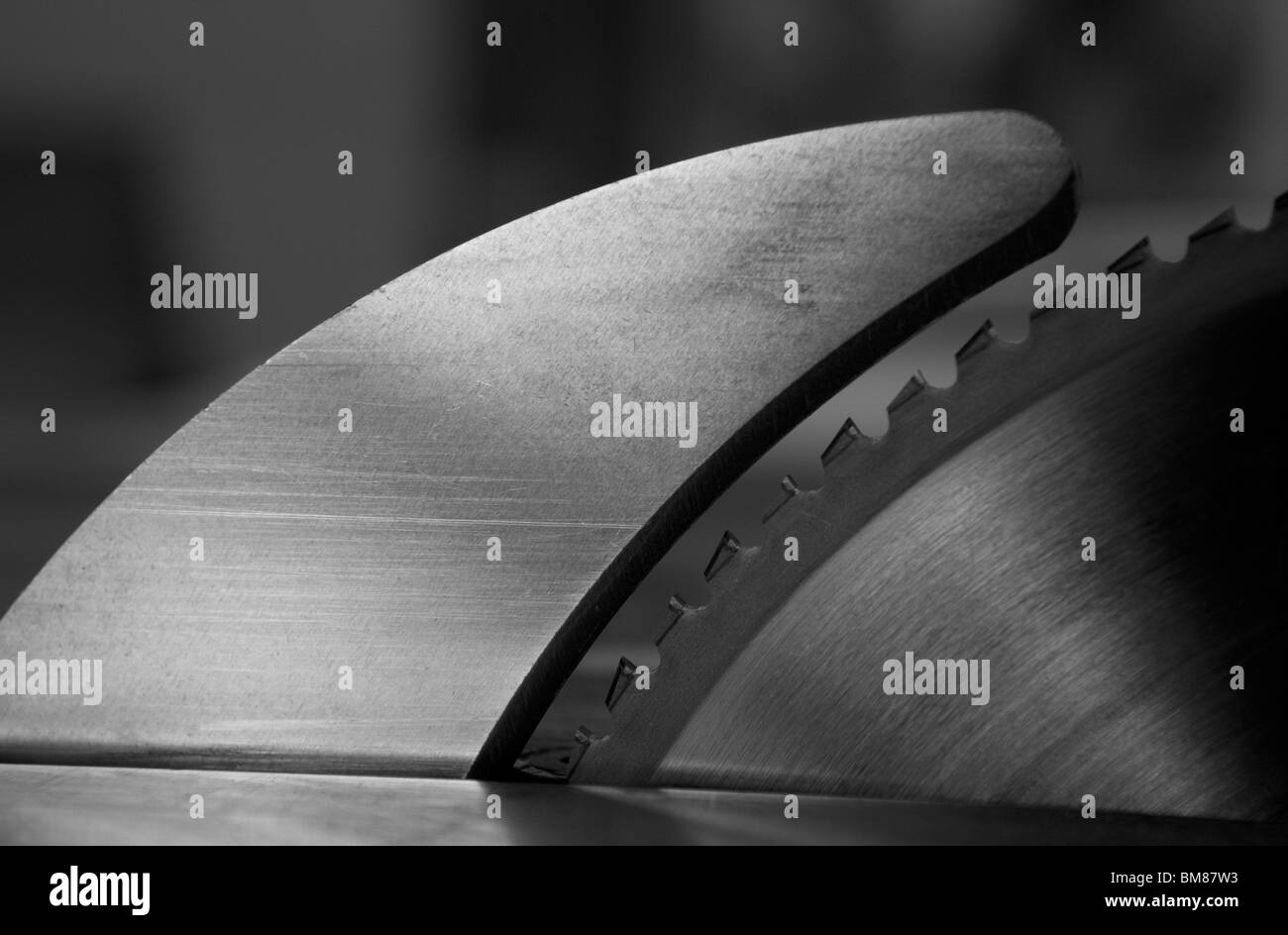 Saw mill machine blade Stock Photo - Alamy