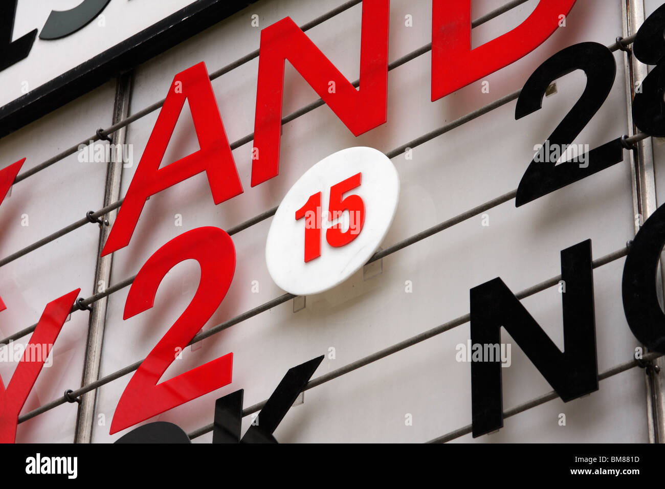 Close-up of a cinema sign Stock Photo - Alamy