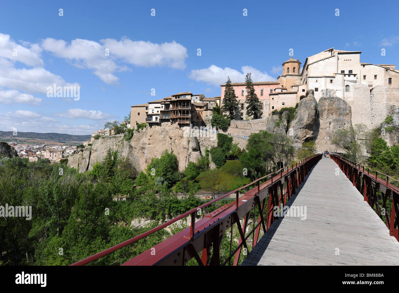 view from Puente de San Pablo / St Paul Bridge over the Huecar River ...