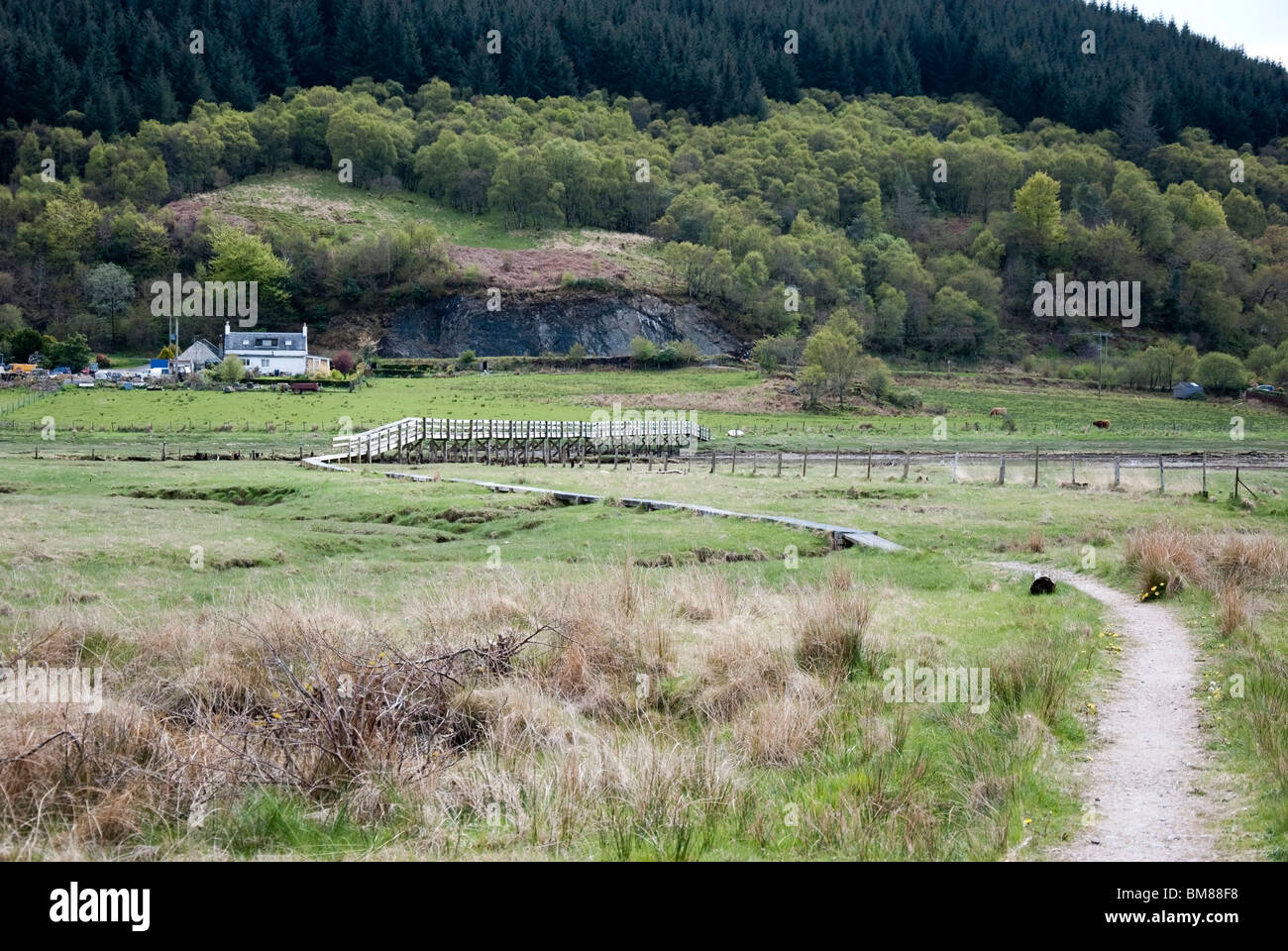 Queen Victoria Diamond Jubilee Bridge linking Appin to Portnacroish ...