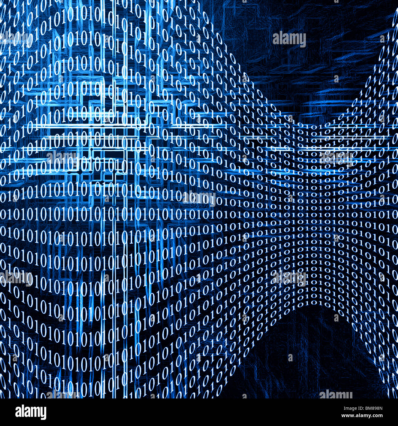 Abstract blue futuristic background with code numbers Stock Photo - Alamy