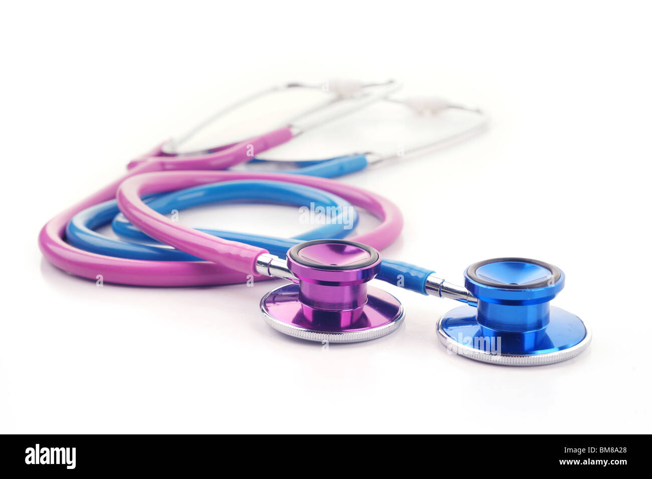 great image of pink and blue stethoscopes Stock Photo - Alamy