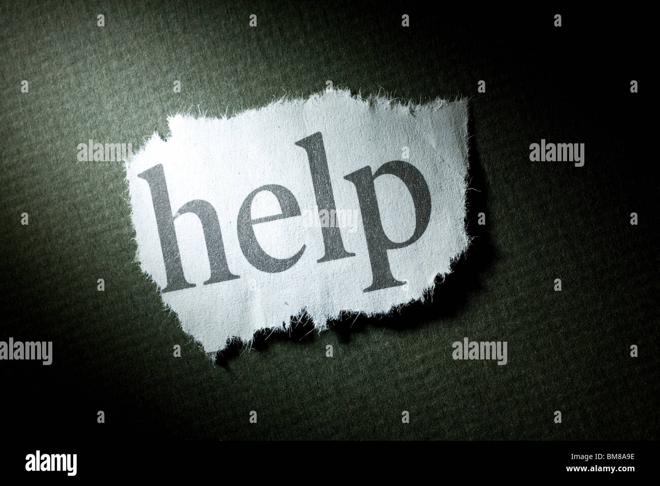 Headline Help, concept of Help Stock Photo - Alamy