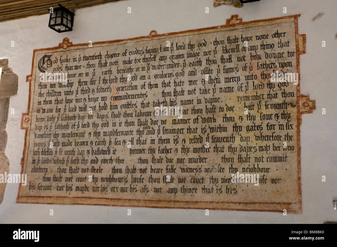 Ten commandments medieval wall hi-res stock photography and images - Alamy