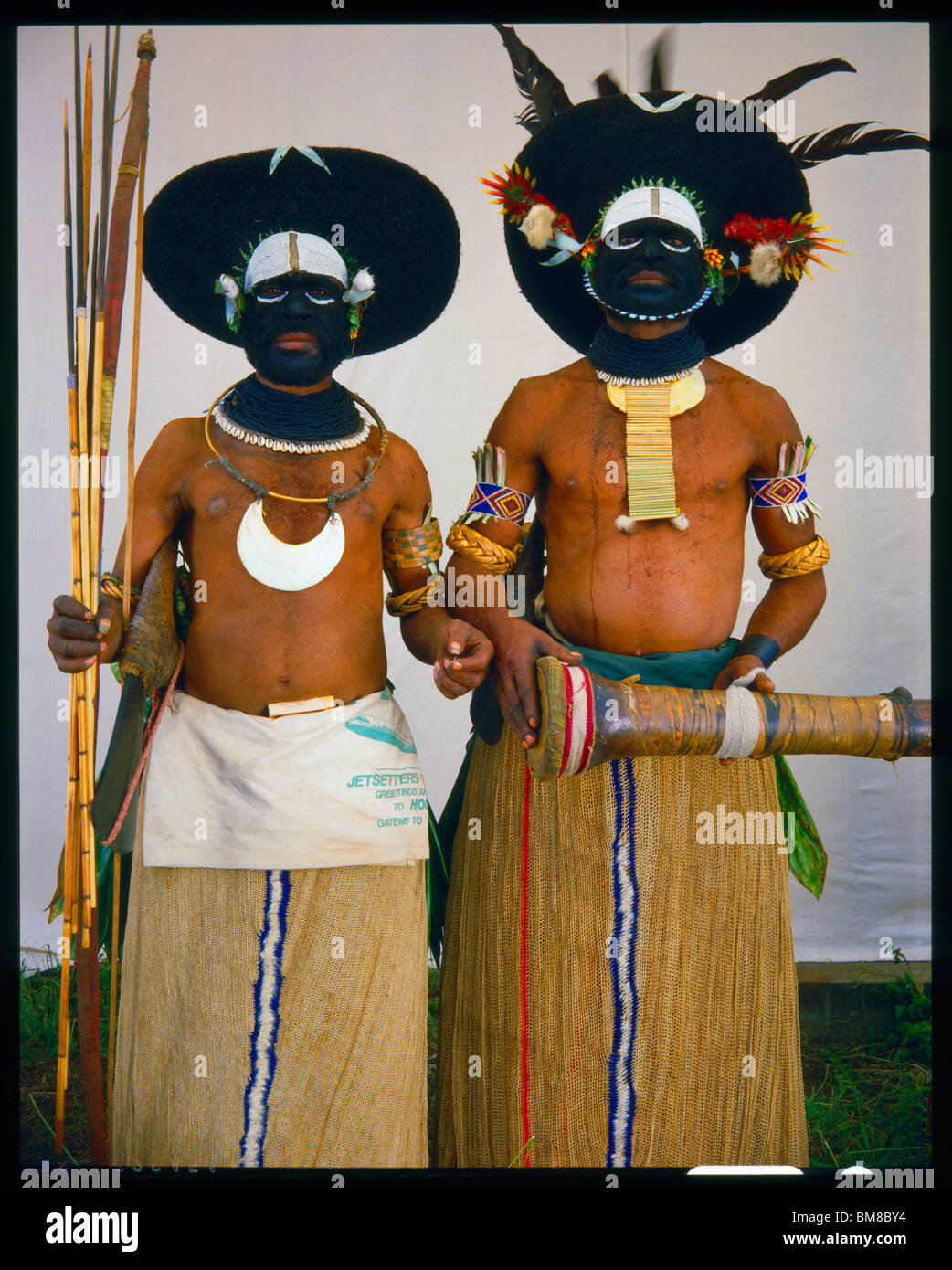 Levi And Kinip Men Of Enga Province Papua New Guinea Wearing
