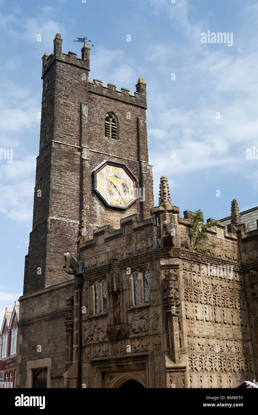 UK, England, Cornwall, Launceston, Town Centre, Church of Saint Mary ...
