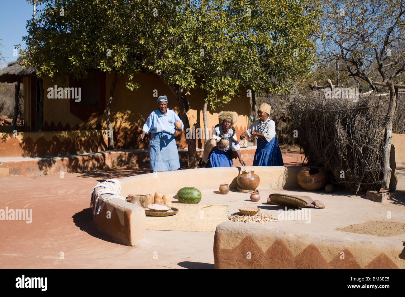 Bahurutshe cultural village Stock Photo - Alamy