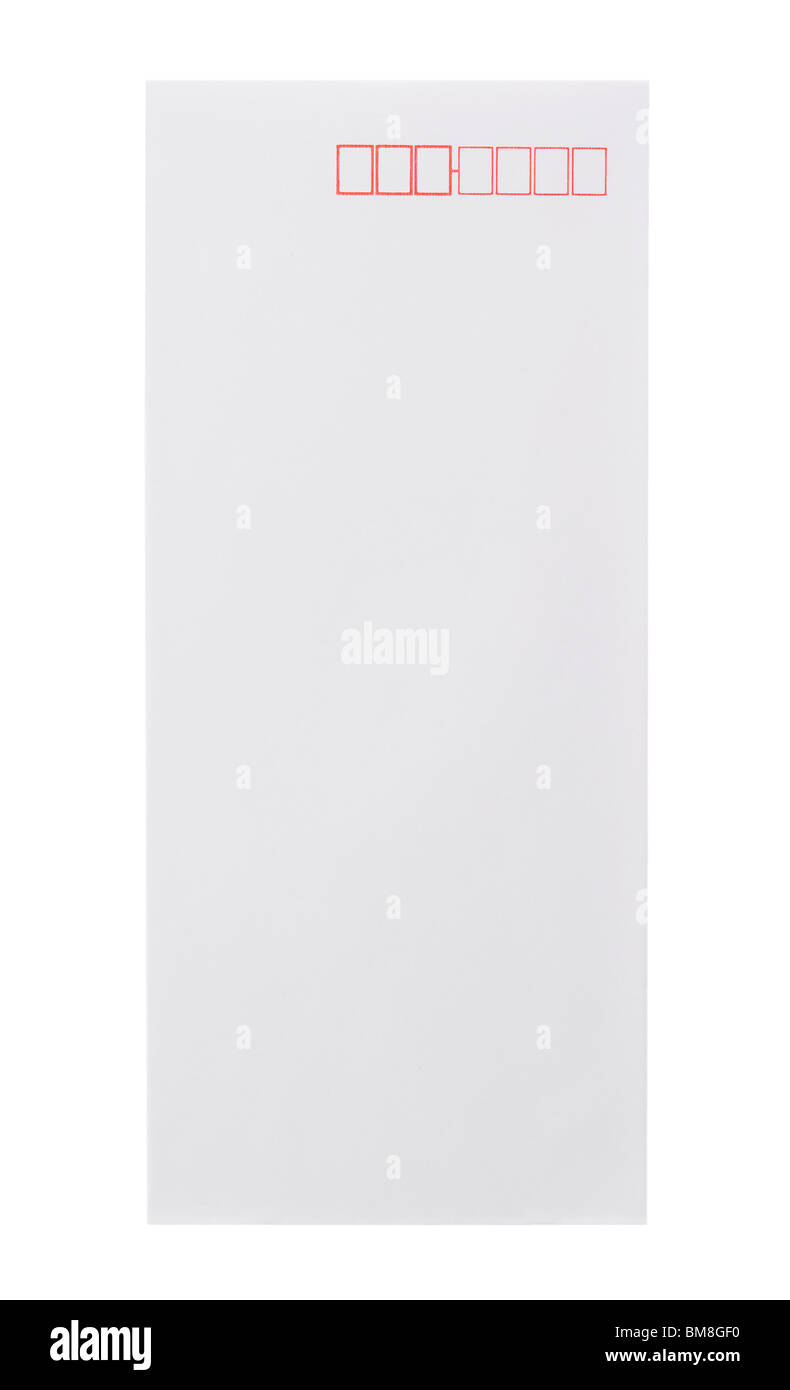 White envelope, white background Stock Photo - Alamy