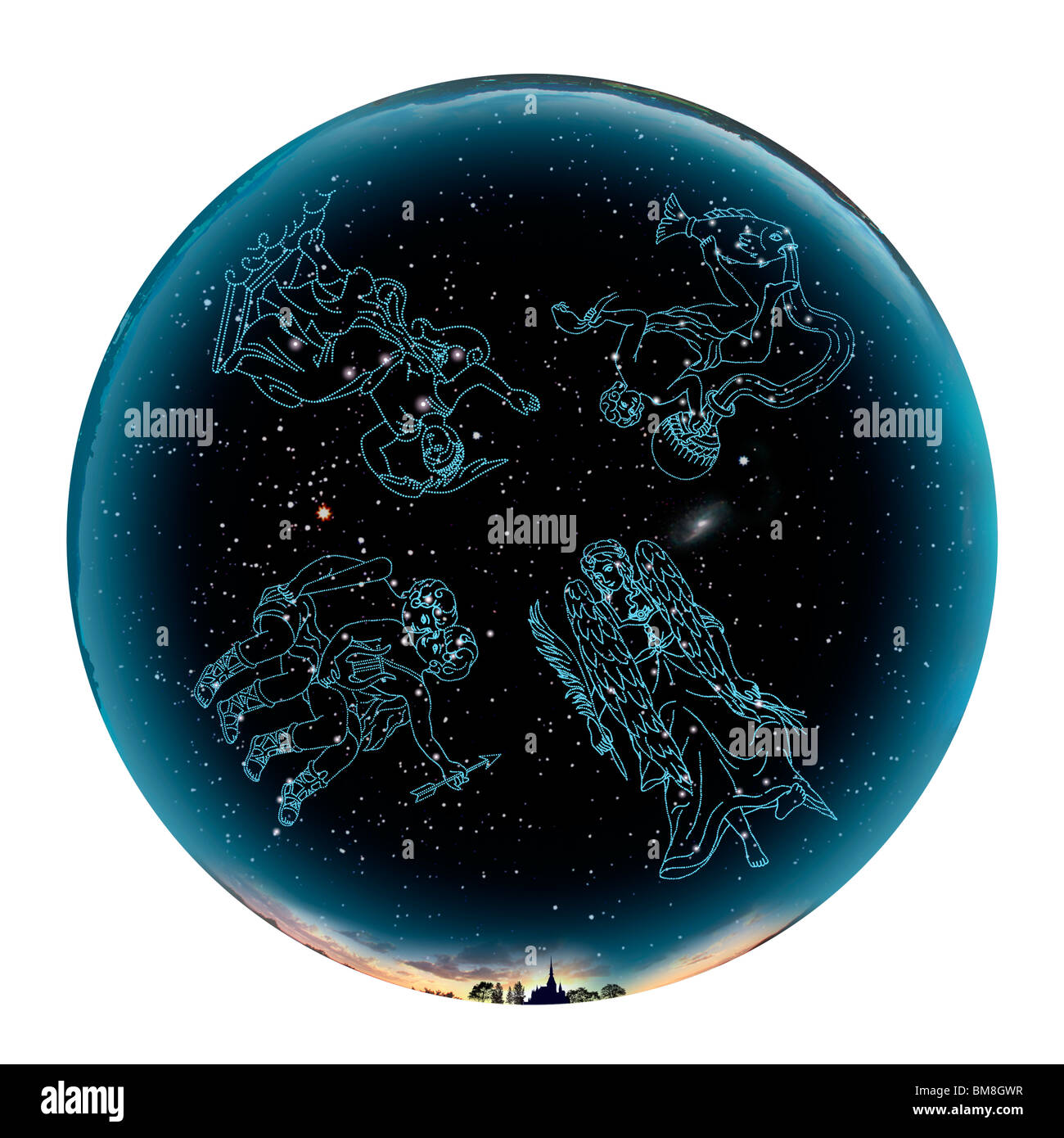 Image of Astrology signs, white background Stock Photo - Alamy
