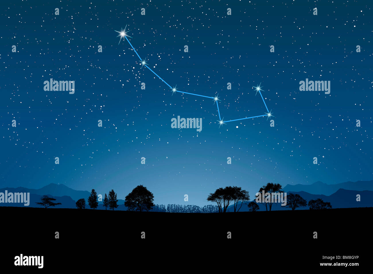 Image of Astrology sign, Ursa Minor Stock Photo - Alamy