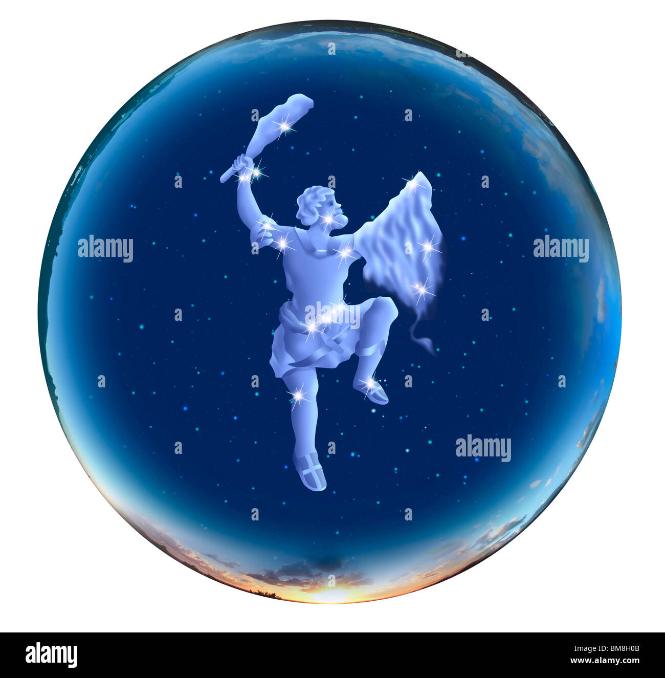 Image of Astrology sign, Orion, white background Stock Photo - Alamy